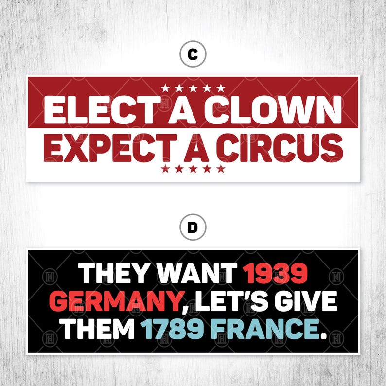 Basic Decency No Kings Anti-trump Bumper STICKER Car MAGNET Choose Any ...