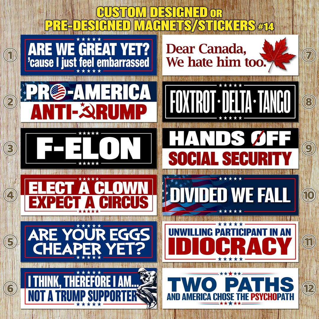 Anti-trump Magnet or Sticker | Custom or Pre-made | Political Decal ...