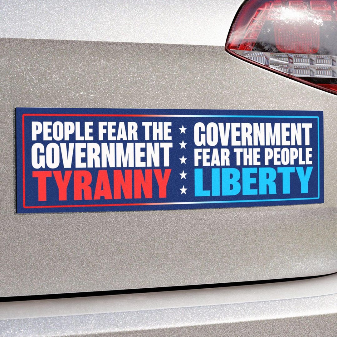 Anti-trump Liberty Bumper Sticker or Car Magnet | Pro-democracy, Resist ...