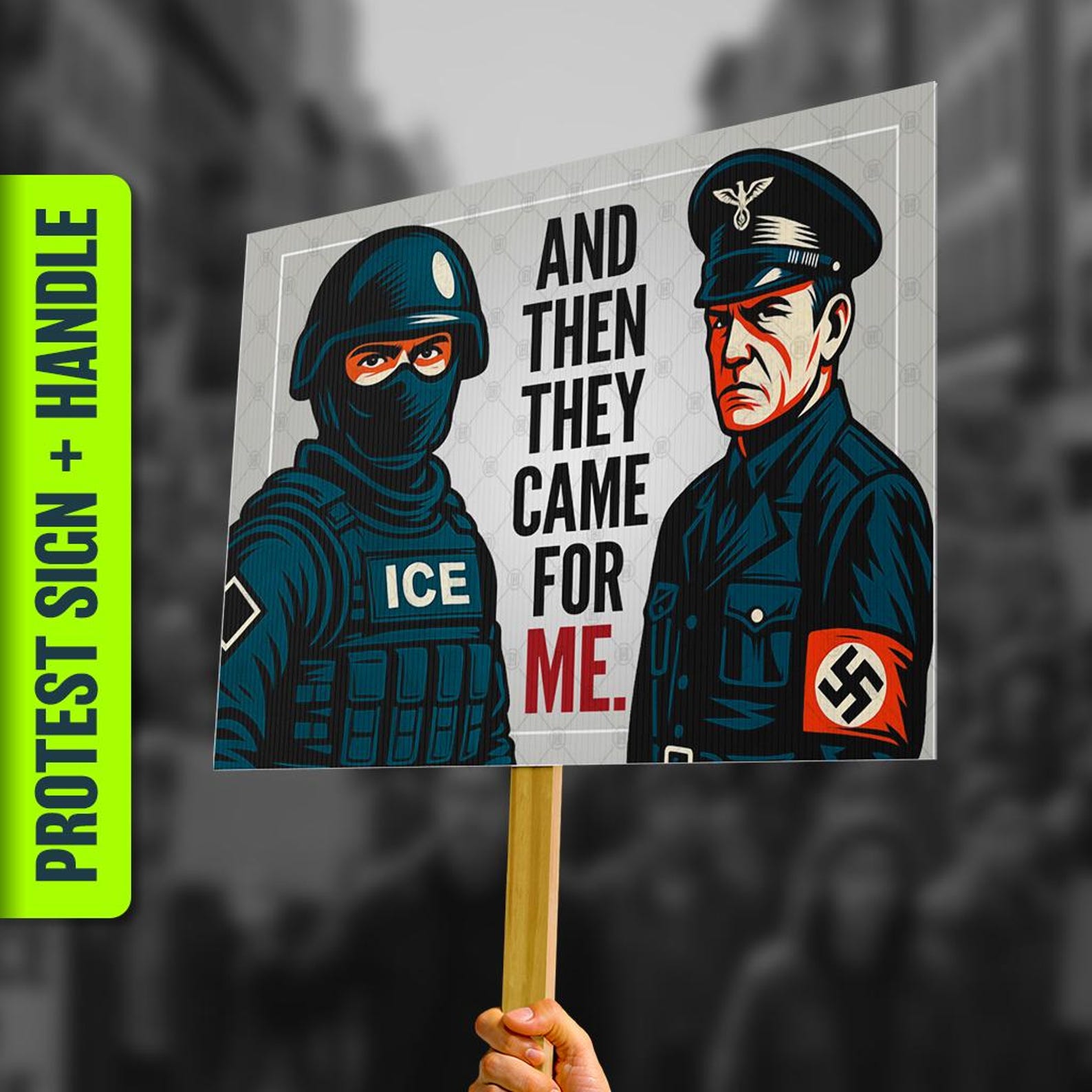 And Then They Came for Me, No Kings Protest, Anti Trump Sign (24 X 18 ...