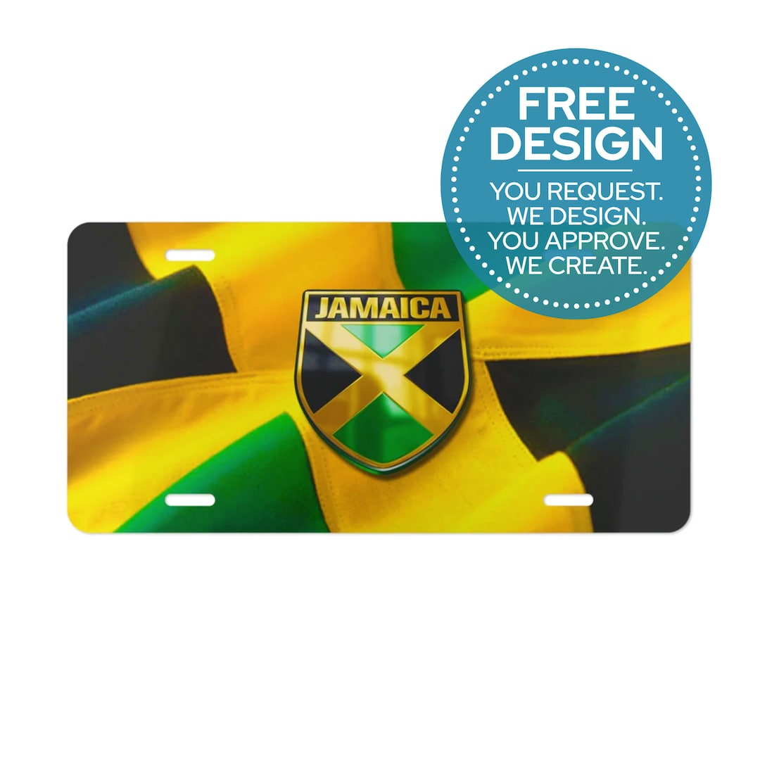 Jamaica Custom License Plates FREE Design All Flags Available Vehicle ...