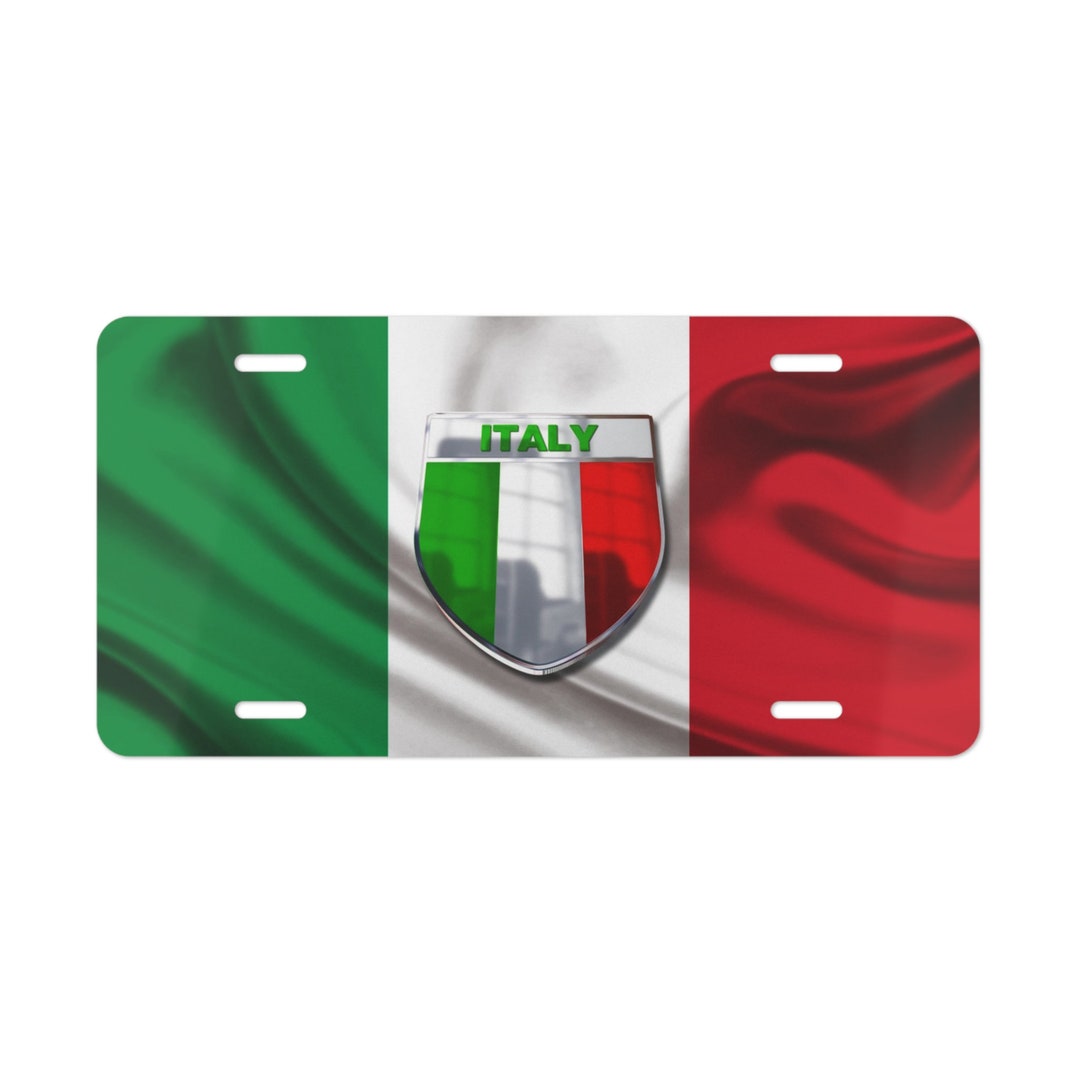 Italy Custom License Plates All Flags Available Vehicle - Etsy