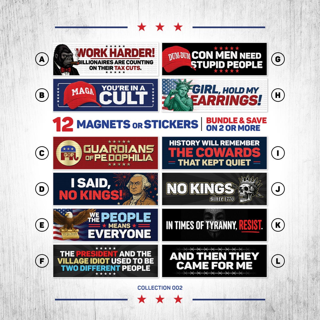 President Village Idiot Collection, Anti-trump Sticker or Magnet (10 X ...