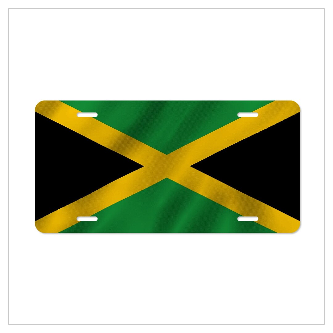Jamaican Flag Vanity License Plate Durable Aluminum Car Tag 12x6 Inch ...