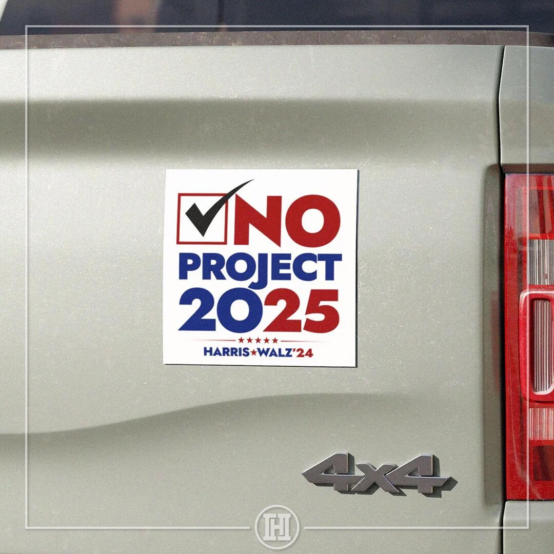 Harris Walz 2024 Car Magnet No Project 2025 Kamala Harris for President ...