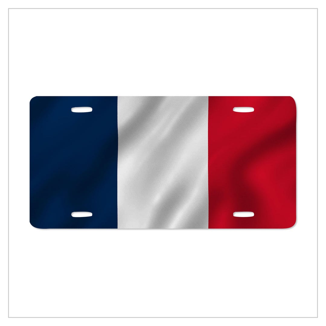 France Flag Vanity License Plate Durable Aluminum Car Tag 12x6 Inch ...