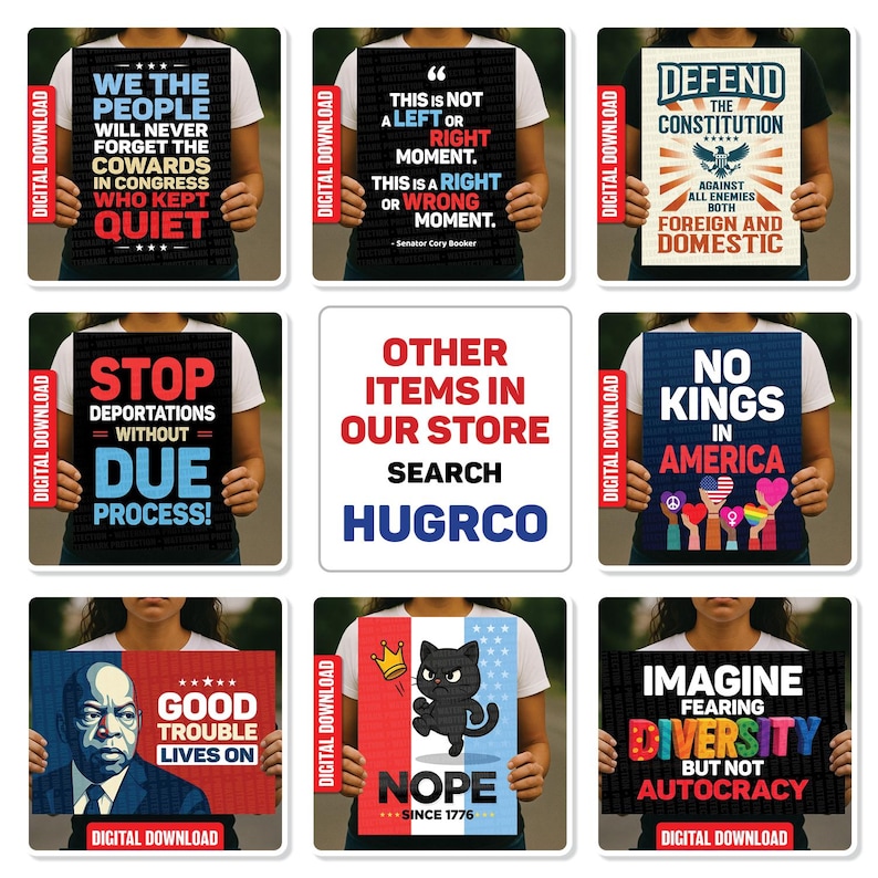 ICE Protest Sign PRINTABLE, CUSTOM Digital Download, Anti-trump March ...