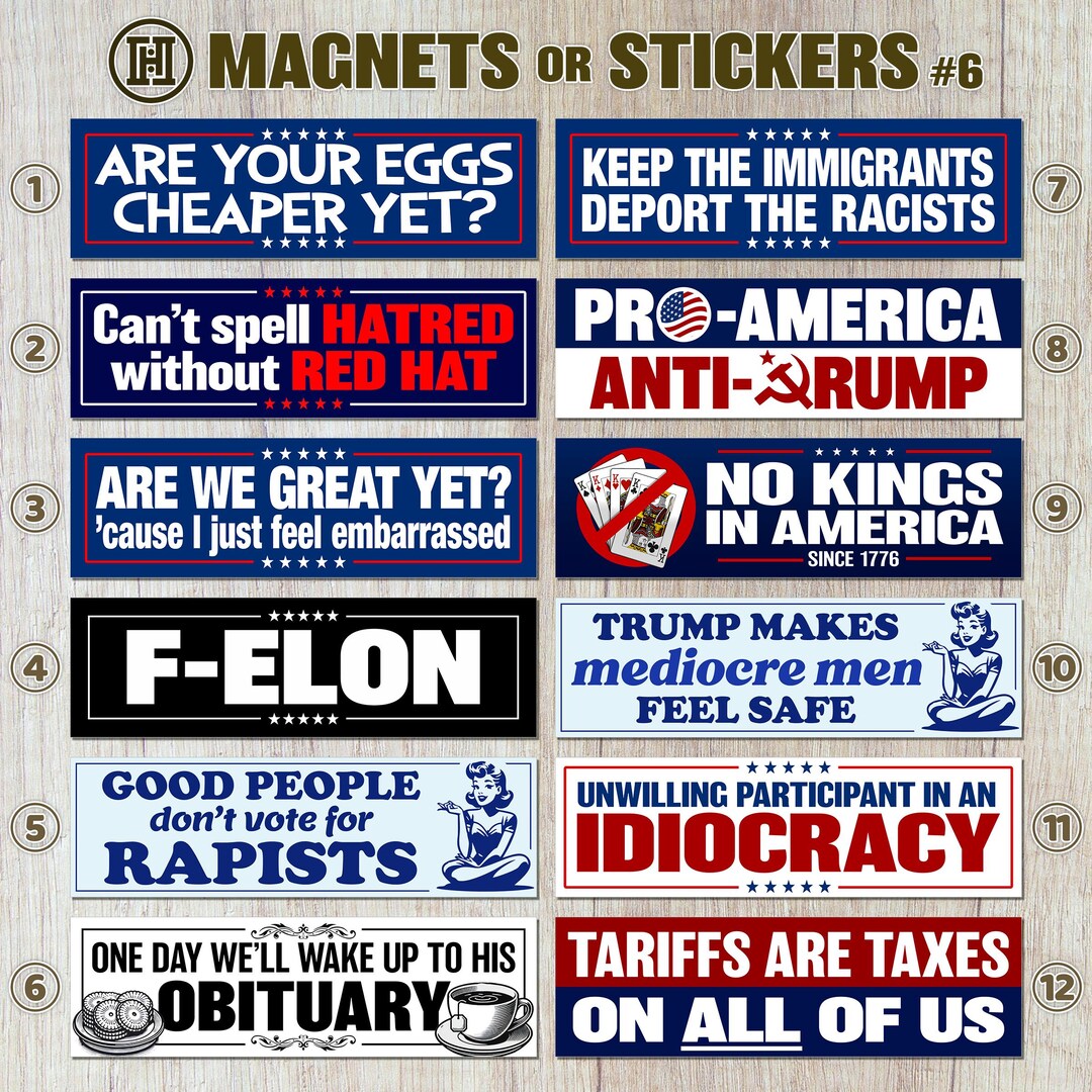 Anti-trump Bumper Stickers and Car Magnets | Premium Quality | Tariffs ...