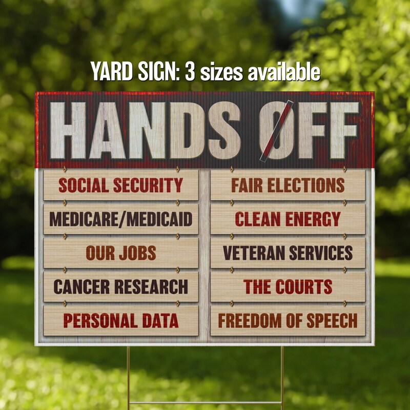 Hands off Protest Signs - Etsy