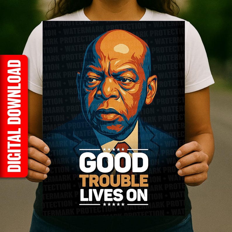 John Lewis Legacy Protest Sign PRINTABLE, Digital Download, Anti-trump ...