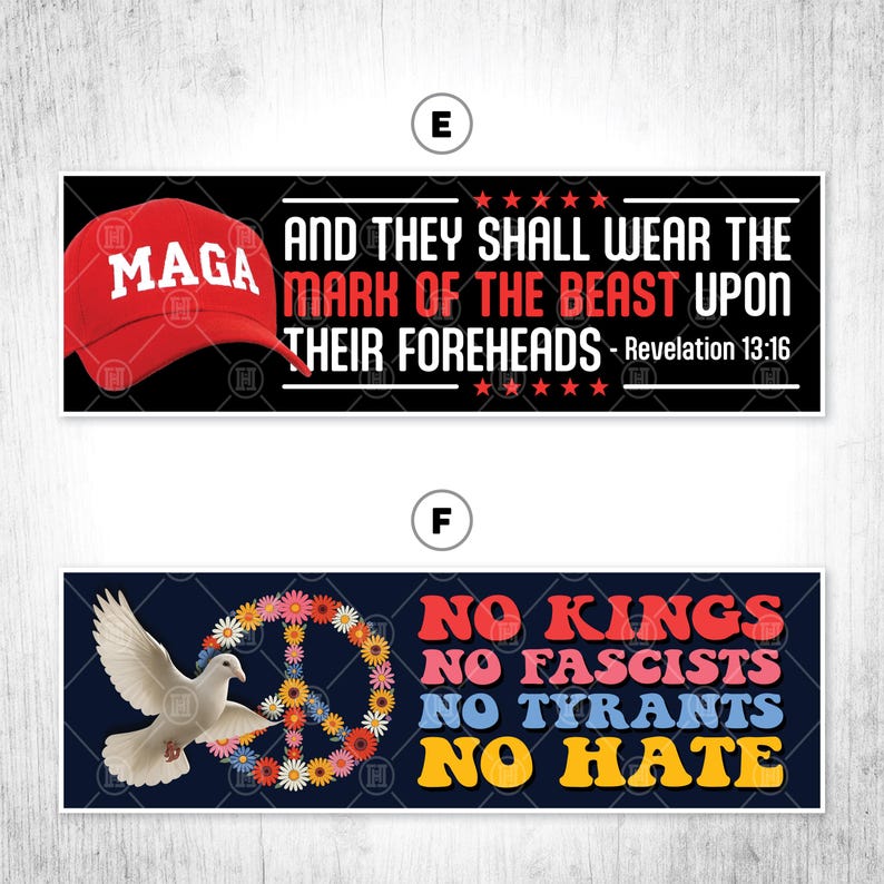 Basic Decency No Kings Anti-trump Bumper STICKER Car MAGNET Choose Any ...