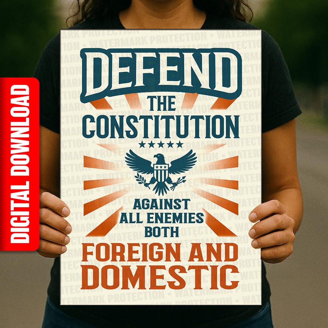 Defend Against Enemies Foreign Domestic, No Kings Protest, Anti Trump ...