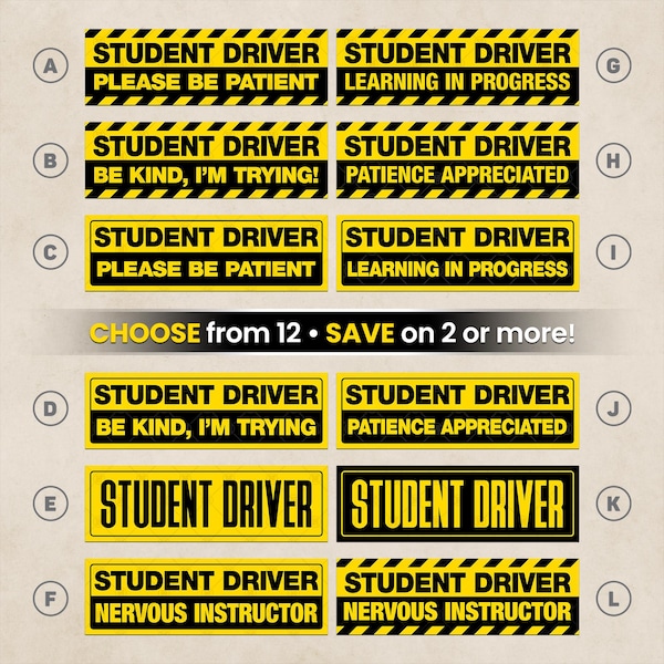 New Driver Car Stickers - Etsy
