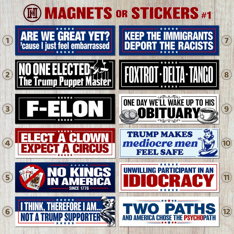 Anti trump and elon stickers - Etsy.de