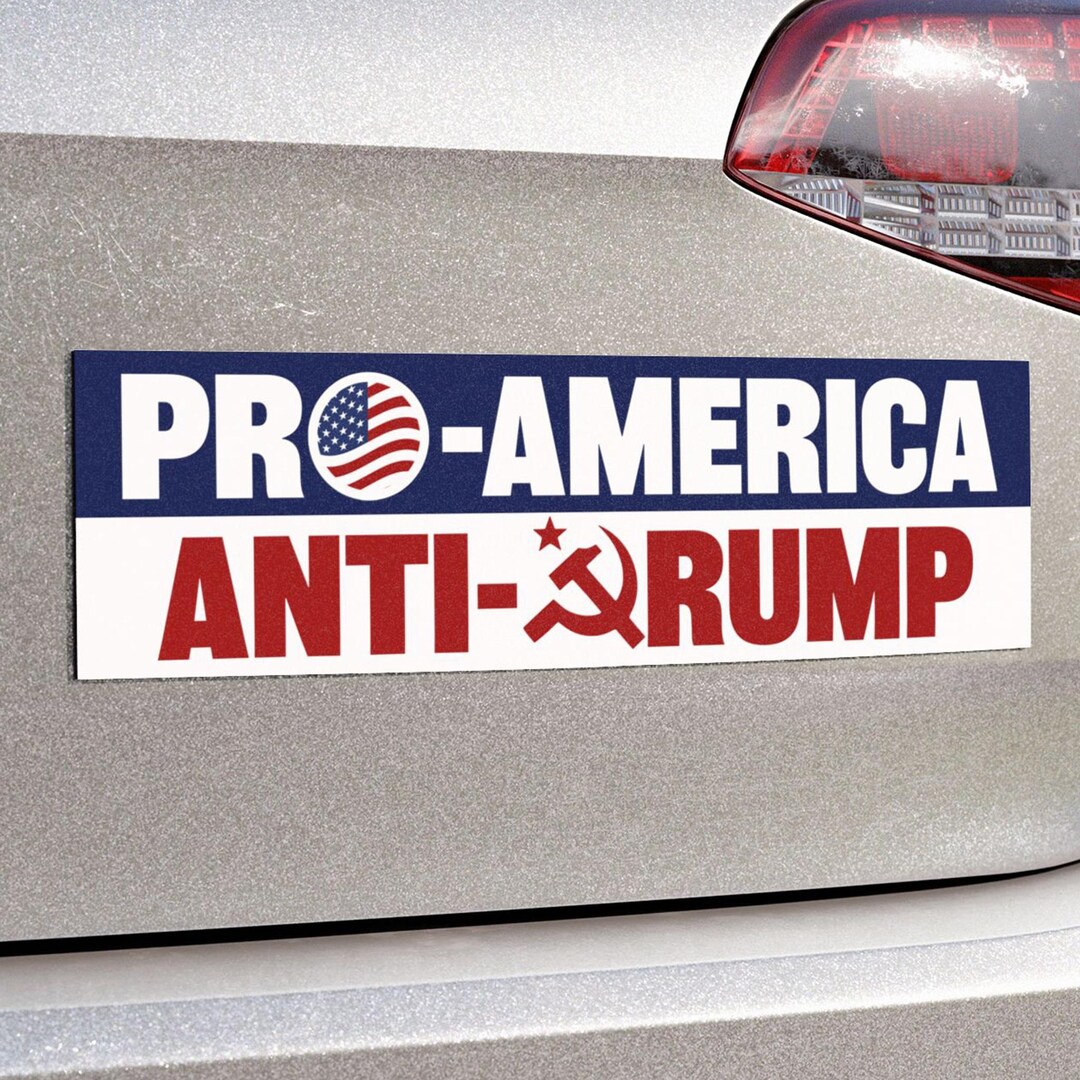 Pro-america Anti-trump Bumper STICKER or MAGNET, Patriotic Protest Gear ...