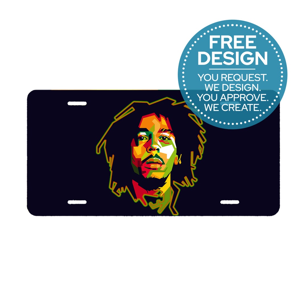 Personalized License Plate FREE Design Rastaman Car Auto - Etsy
