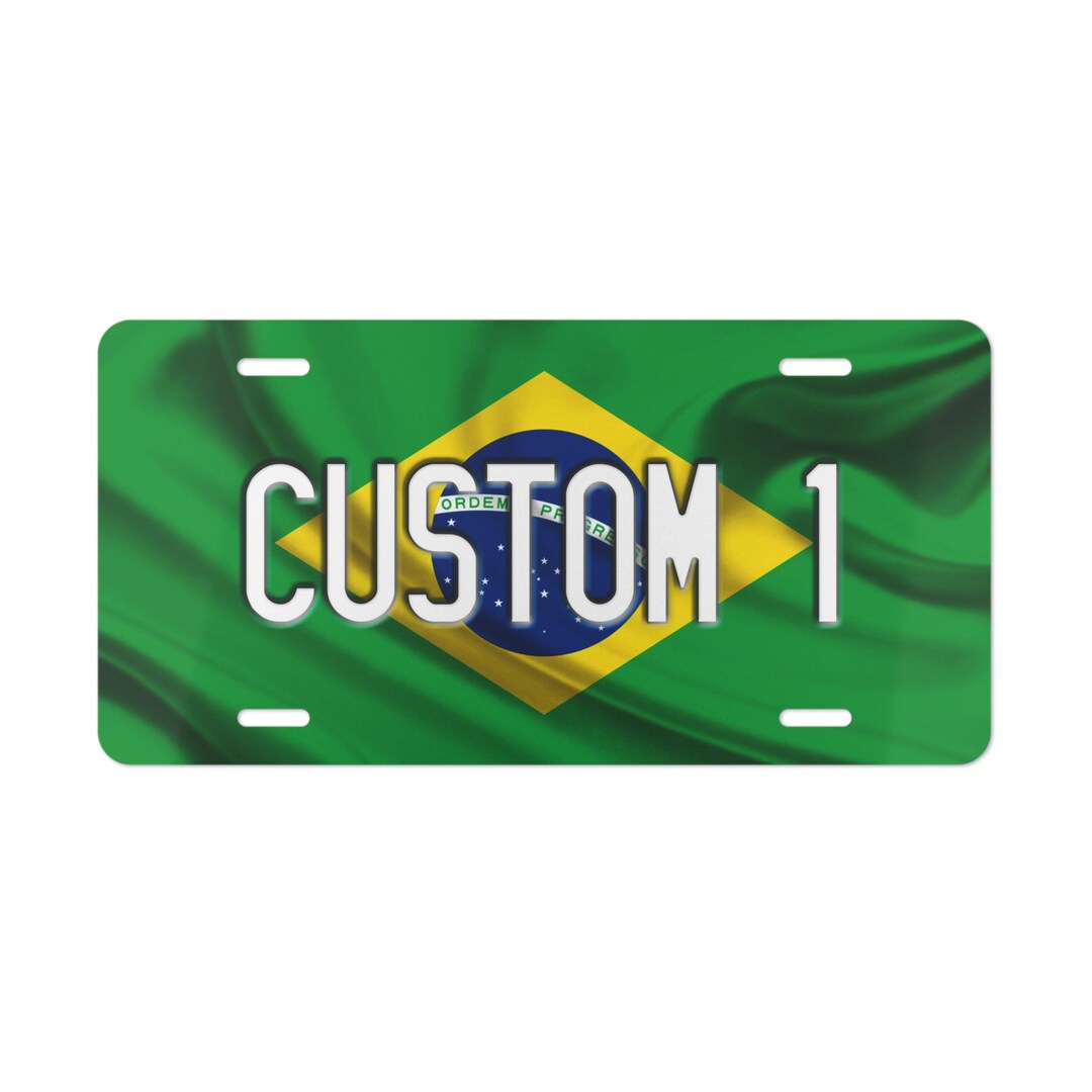 Brazil Custom License Plates All Flags Available - Etsy