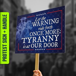Warning, Tyranny is at Your Door, Anti Trump Sign (24 X 18 Inch) - Etsy