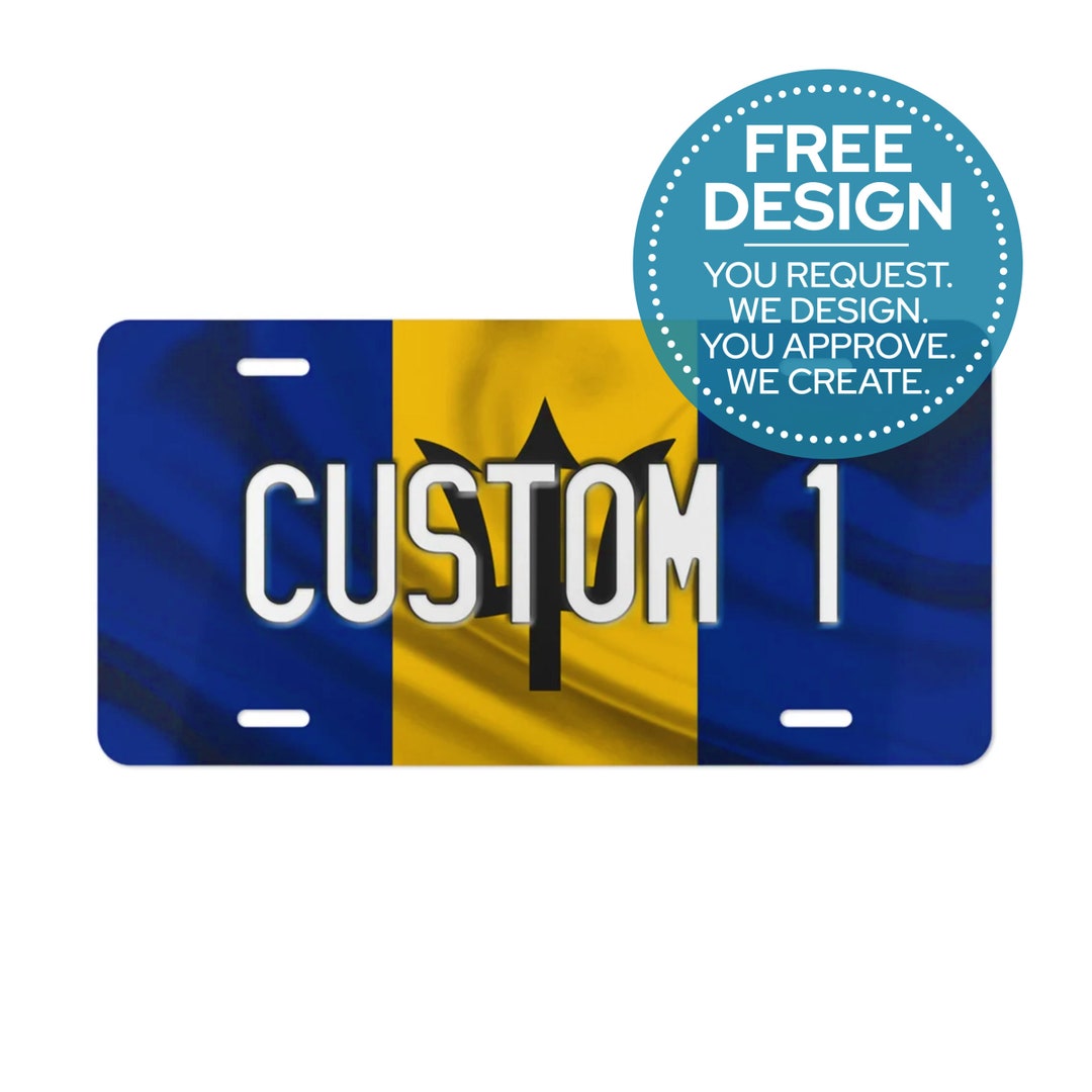 Barbados Custom License Plates | FREE Design | All Flags Available ...