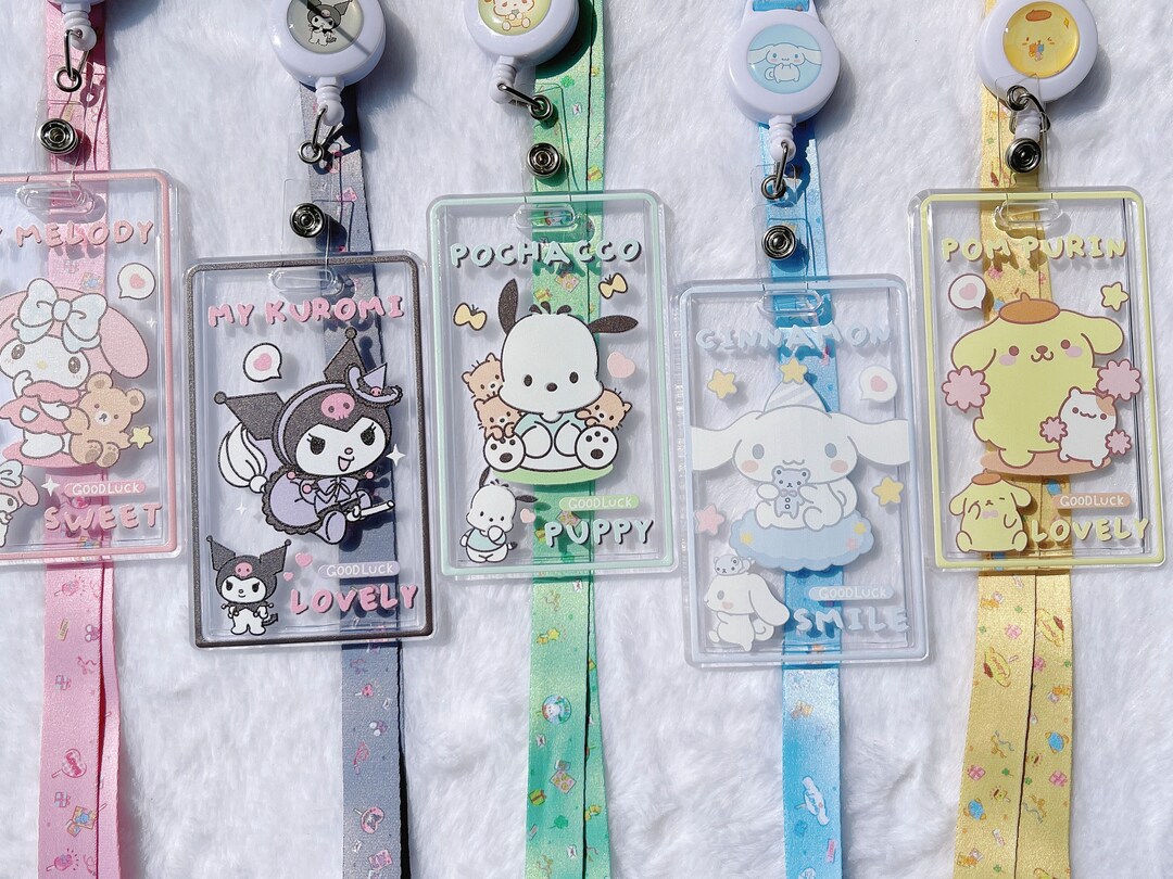 Sanrio ID Card Holder With Lanyard Adorable Single Card - Etsy