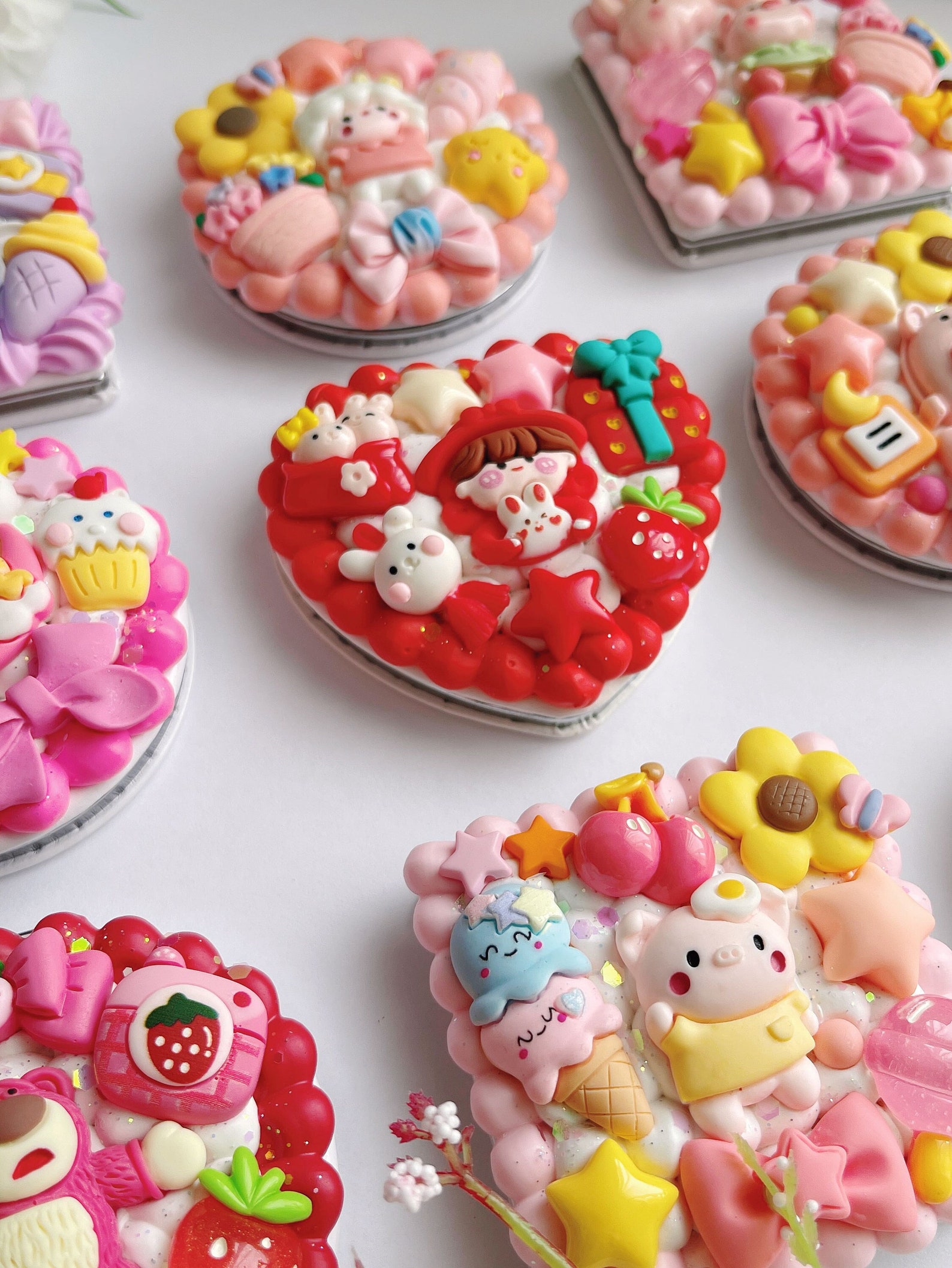 Handmade Decoden Cream Makeup Mirror Compact and Portable 1x/2x ...