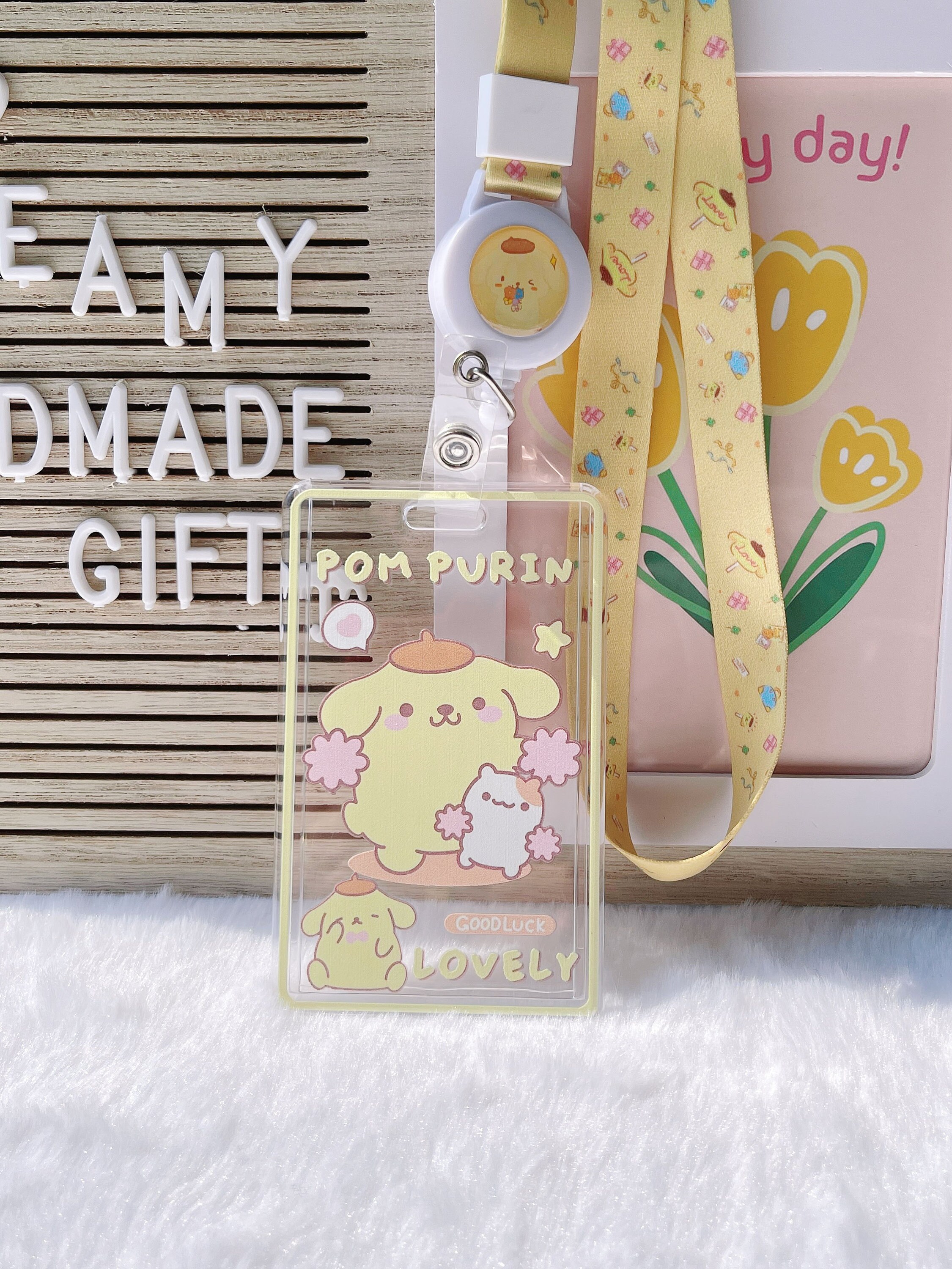 Sanrio ID Card Holder With Lanyard Adorable Single Card Holder for ...