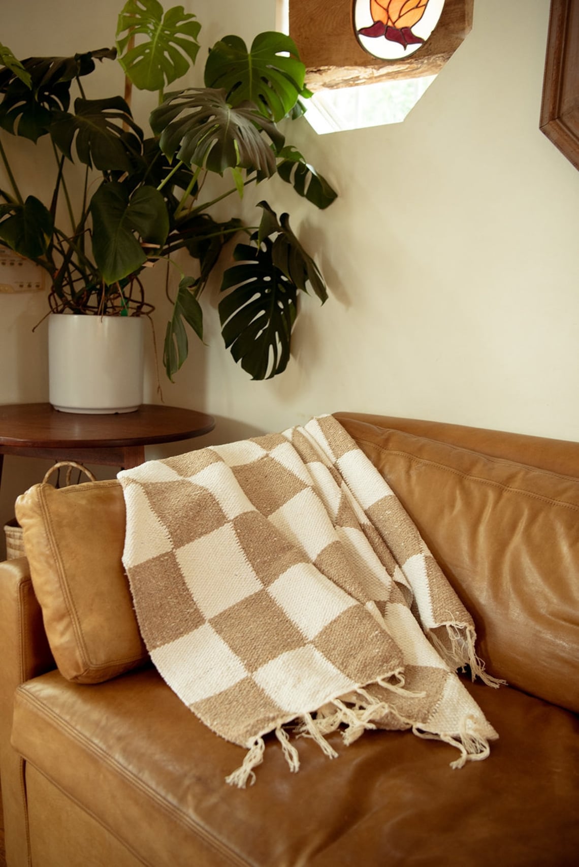 Tan & Cream - Heavyweight Checker Throw Blanket | Home Living and Style ...
