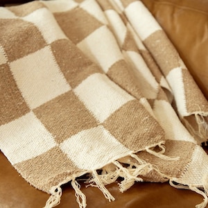 Tan & Cream - Heavyweight Checker Throw Blanket | Home Living and Style ...