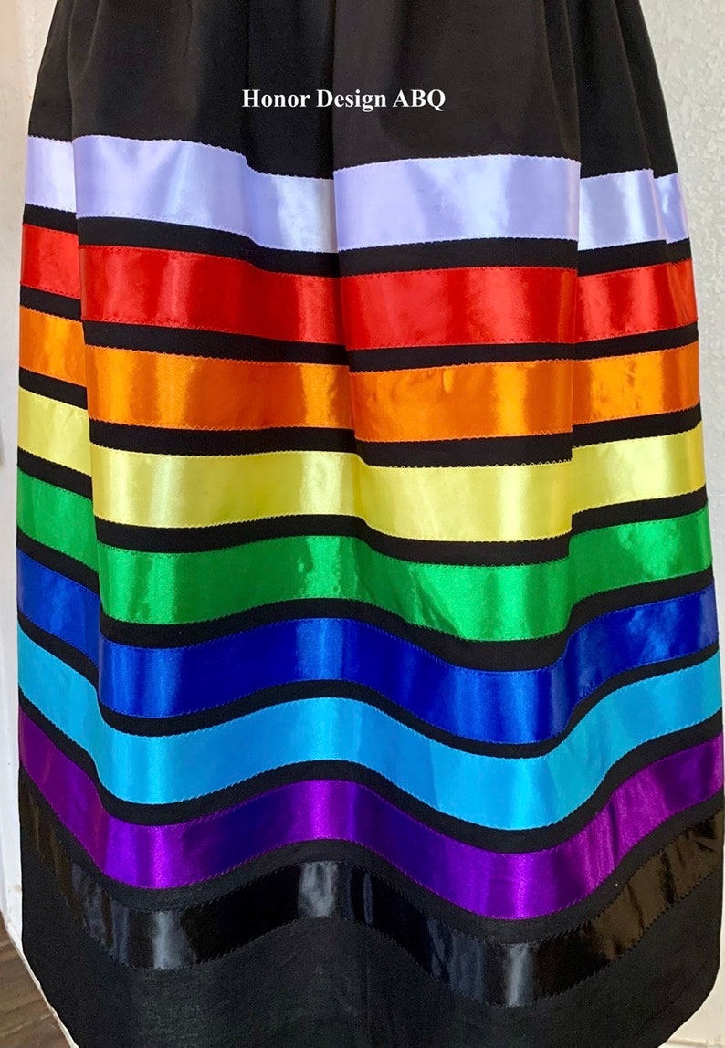 Traditional Ribbon Skirt the Chromatic Collection in Luxe Solid Black ...