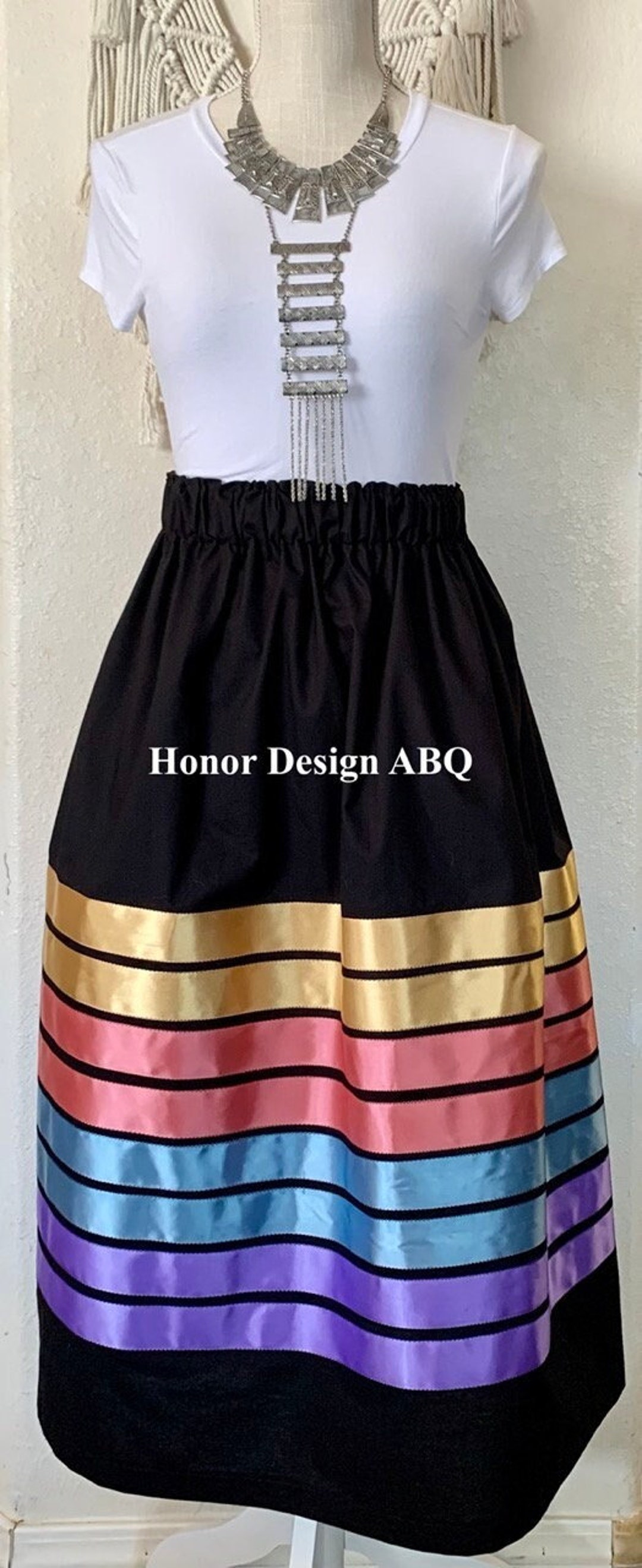 Traditional Ribbon Skirt Studio Design Luxe Black Solid - Etsy