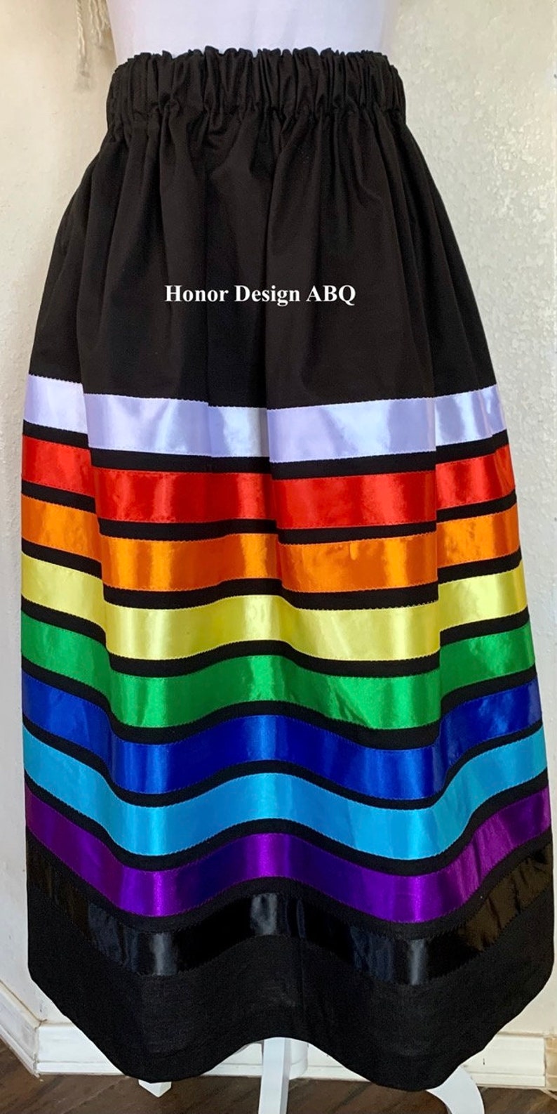 Traditional Ribbon Skirt the Chromatic Collection in Luxe Solid Black ...