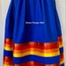 Traditional Ribbon Skirt Royal Blue Solid With Yellow, Orange, Red ...