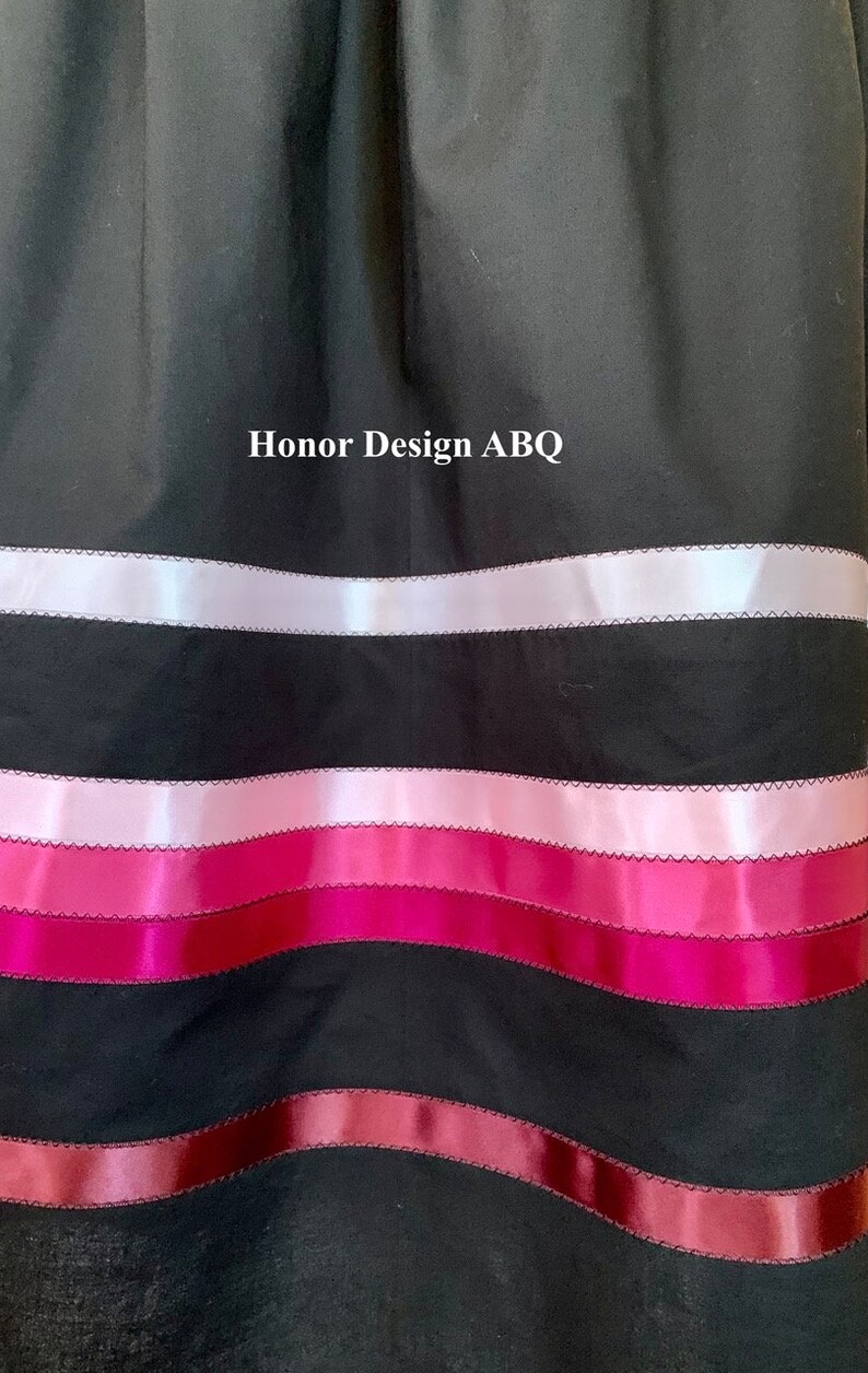 Traditional Ribbon Skirt the Chromatic Collection Black With Descending ...