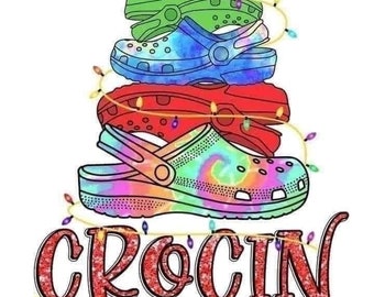 Crocin' Around the Christmas Tree Svg Crocin Svg - Etsy