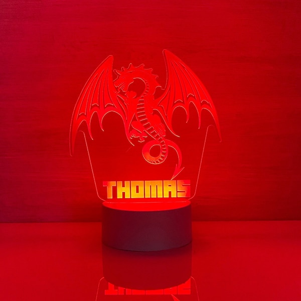 Dragon Led Light Svg - Etsy