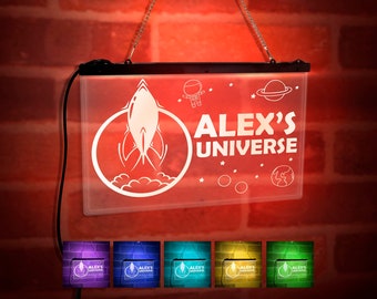 Rocket Sign Rocket Ship Decor Space Lover Gift Planet Sign - Etsy