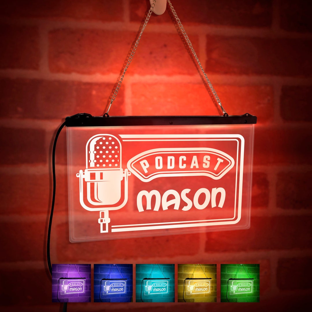 Custom LED Name Sign |podcast Personalized LED Sign | LED Night Light ...