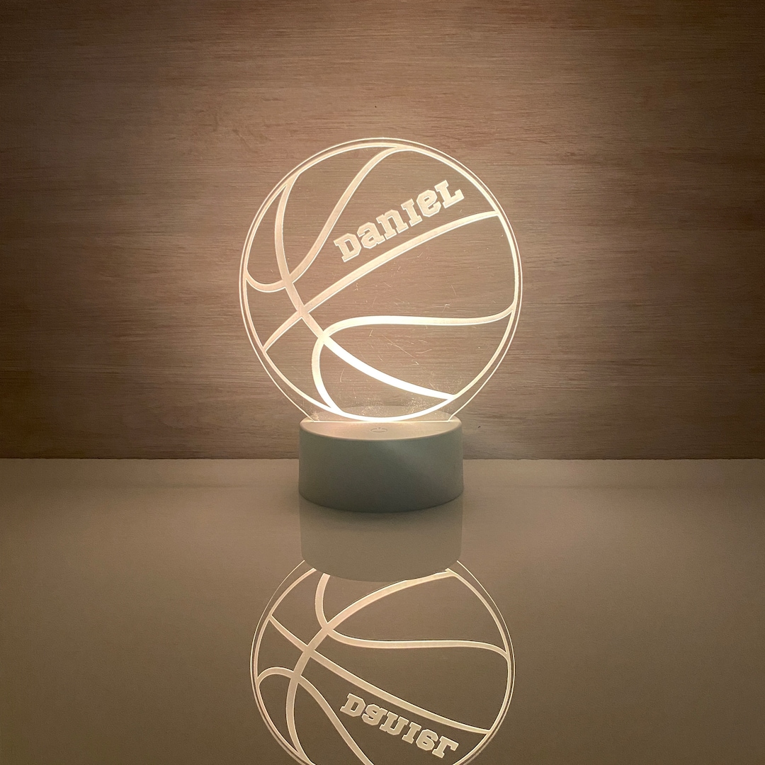 Basketball Personalized LED Night Light - Custom Gift for Fans, Sports ...