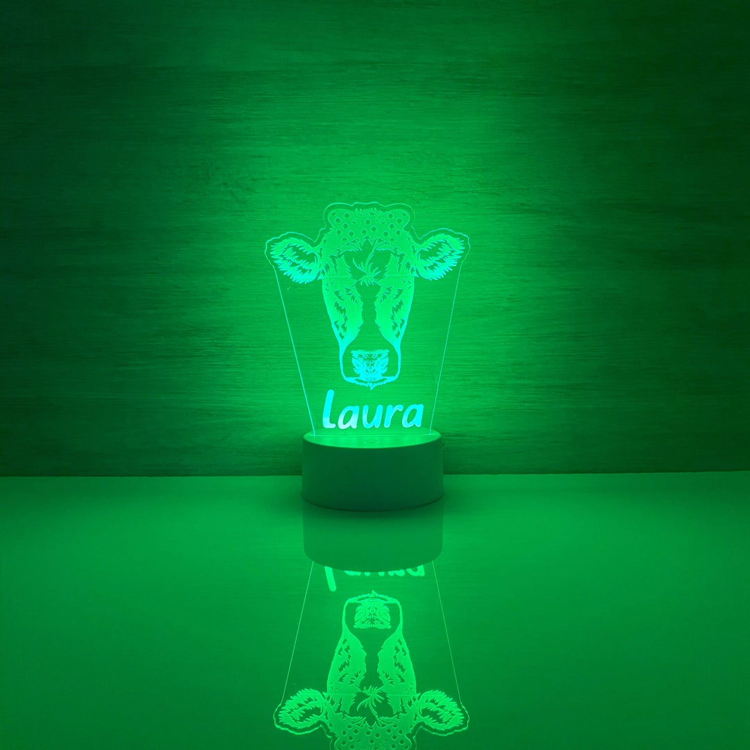 Cow LED Night Light Personalized Remote Control, Perfect for Kids ...