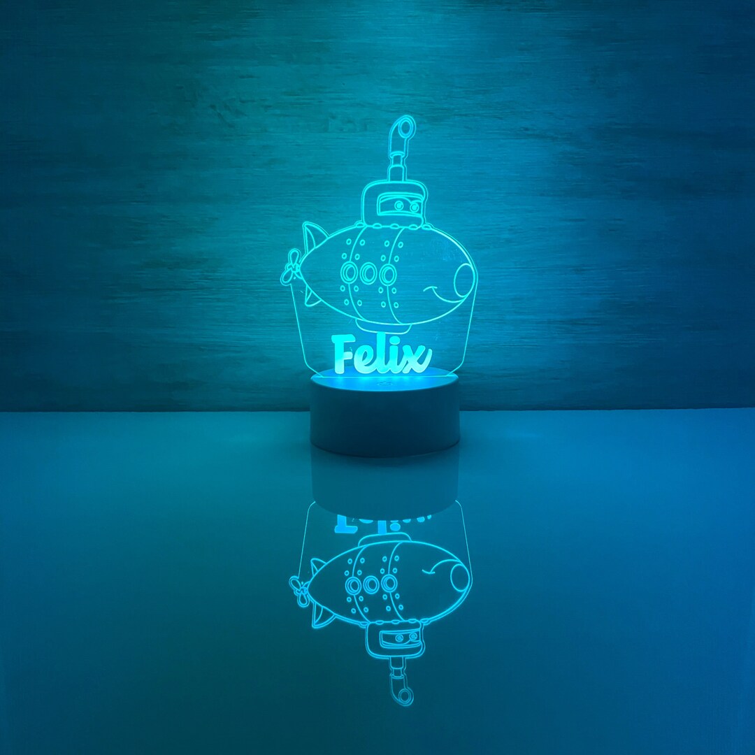 Submarine LED Night Light Personalized Remote Control, Perfect for ...