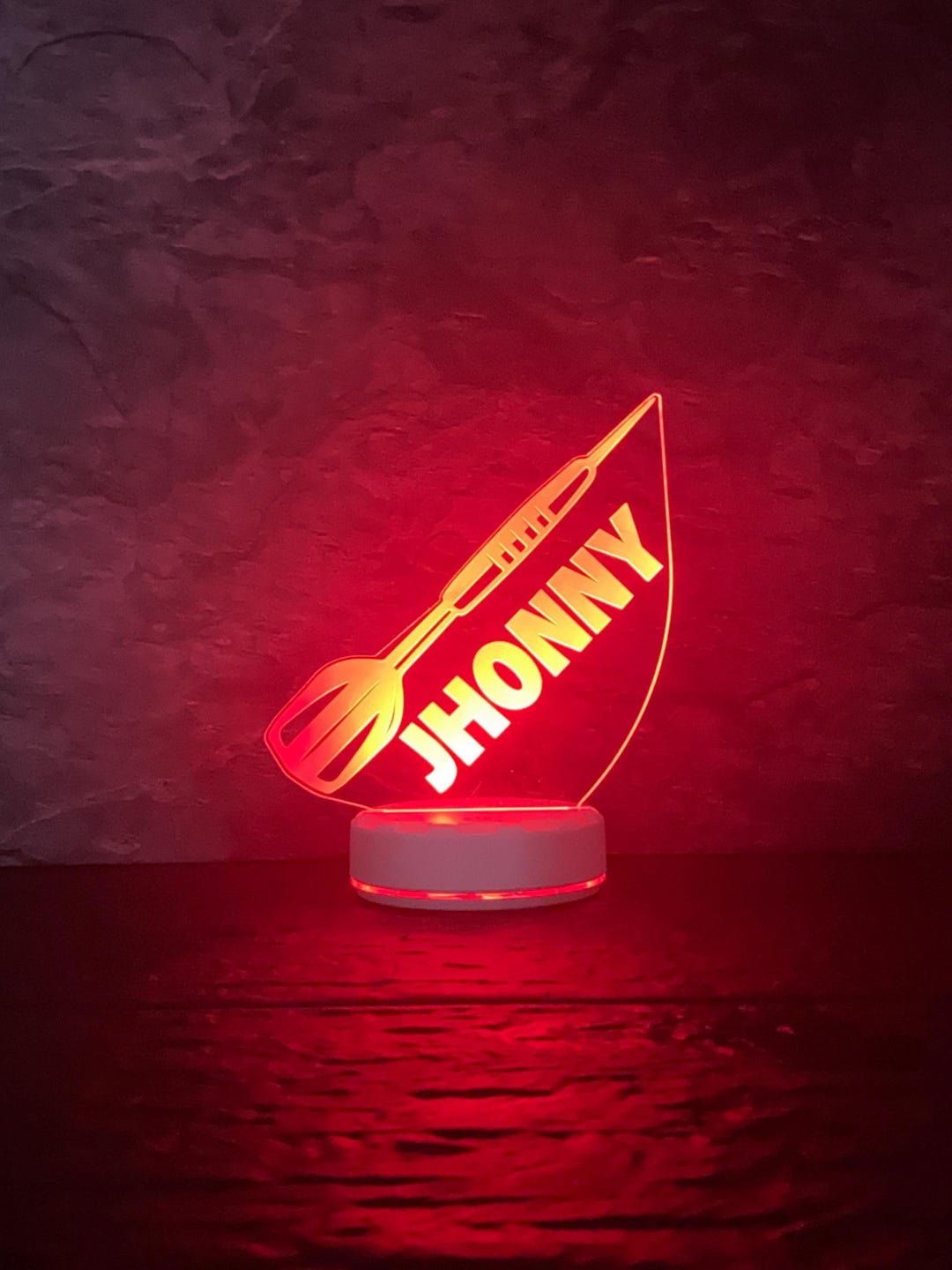 Personalized Darts Night Light - Custom LED Dartboard Lamp for Game ...