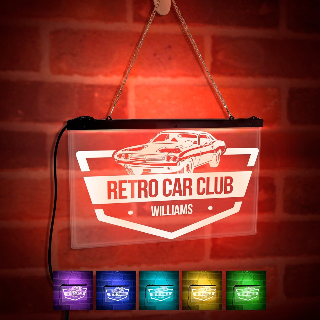 Custom LED Name Sign Classic Car Personalized LED Sign LED - Etsy