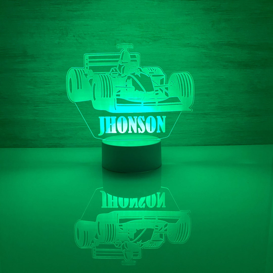 Racing Cars LED Night Light - Personalized Remote Control, Perfect for ...