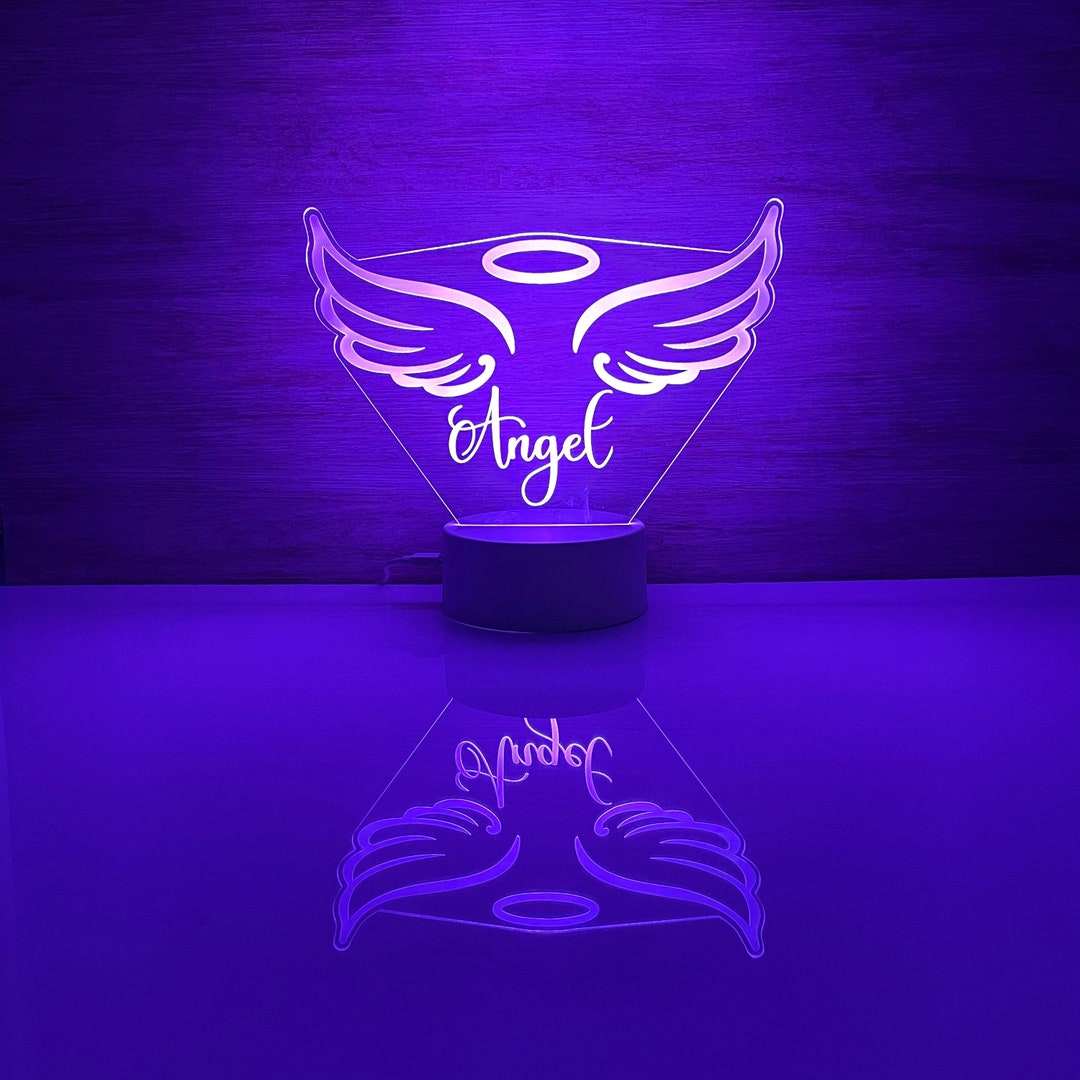 Angel Wing LED Night Light Personalized Remote Control, Perfect for ...