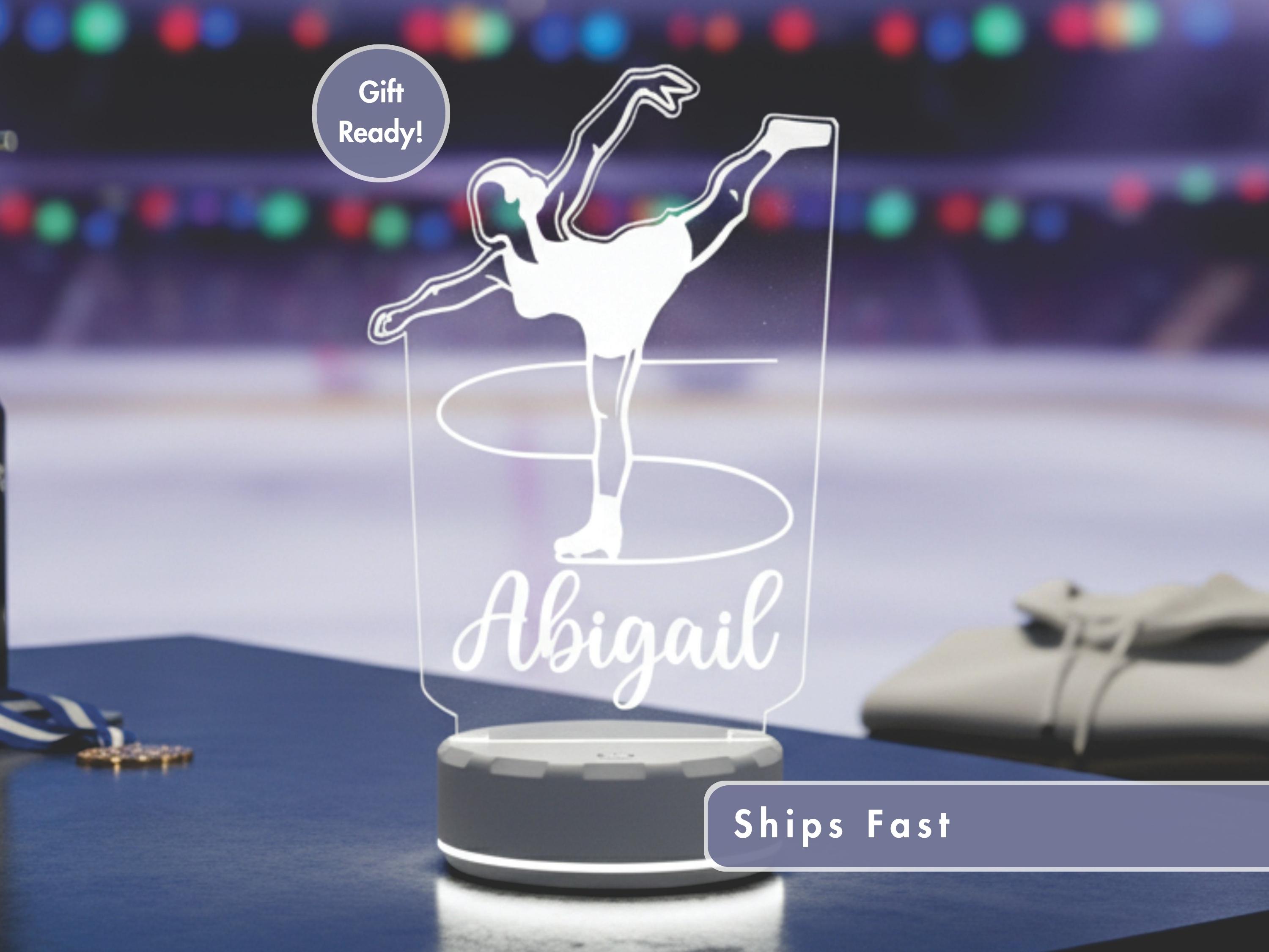 Figure Skater LED Lamp With Name - Personalized Ice Skating Gift for ...