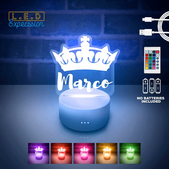 Custom LED Name Light King's Crown Personalized LED Sign - Etsy