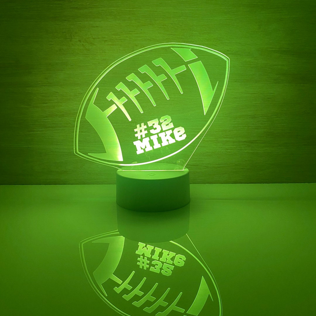 Football Personalized LED Night Light - Custom Gift for Fans, Sports ...