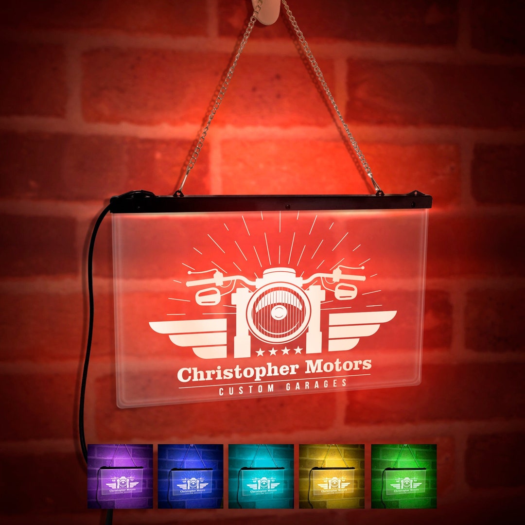 Custom LED Name Sign Motorcycle Personalized LED Sign LED Night Light ...