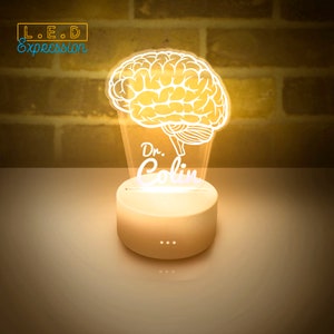 Brain Personalized LED Night Light, RC, Perfect for Students, Science ...