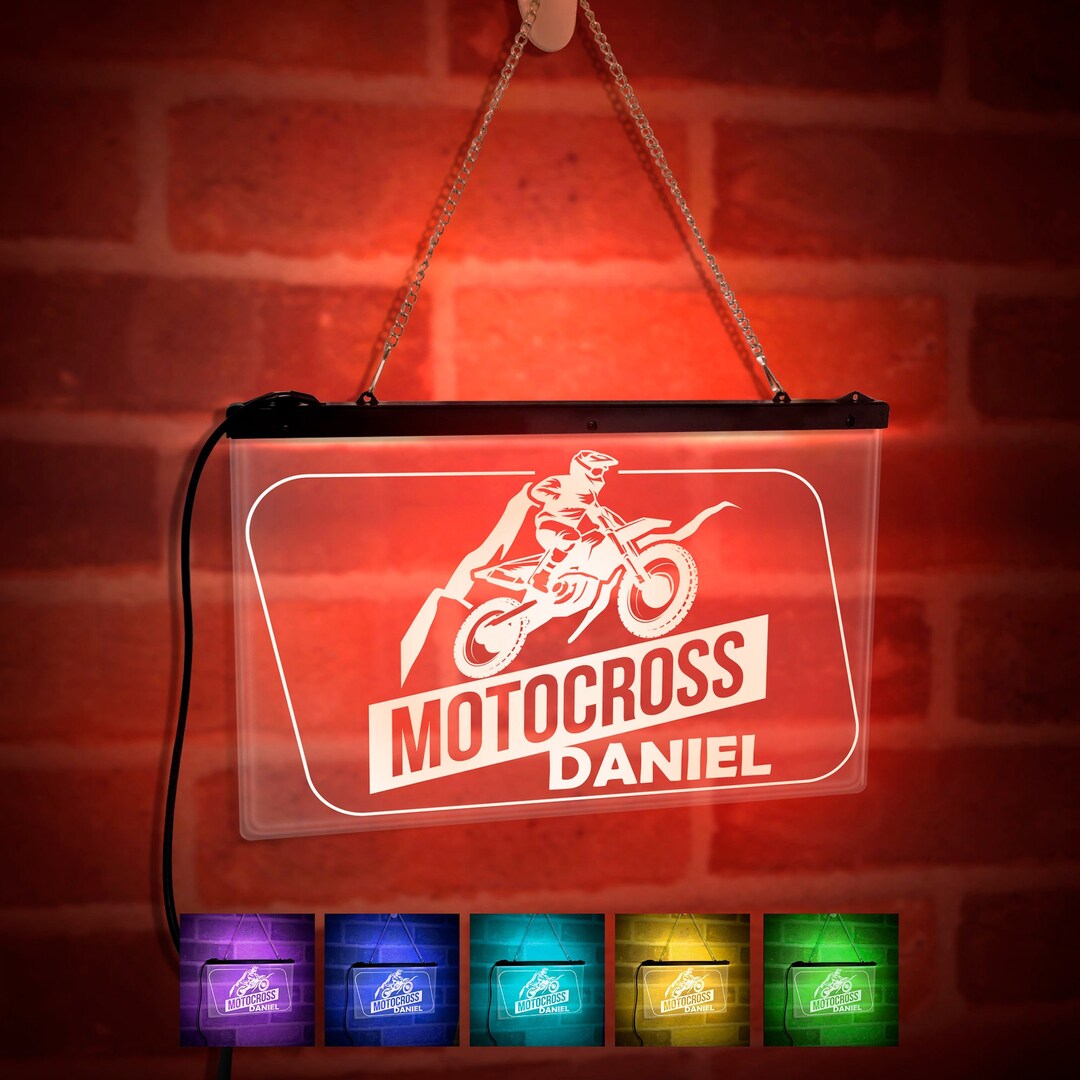 Custom LED Name Sign Motocross Personalized LED Sign LED Night Light ...